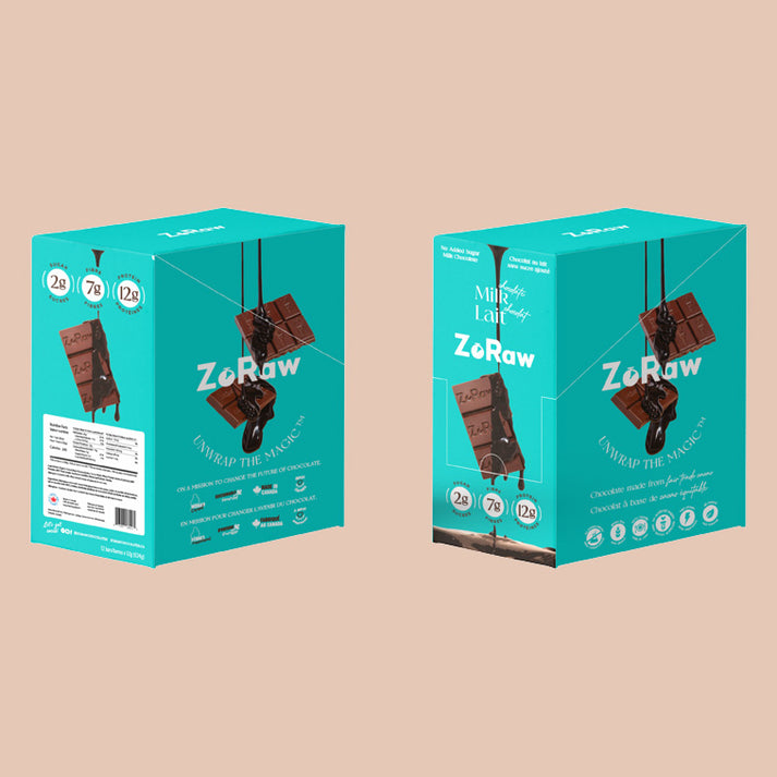 Milk Chocolate Bar With Protein : ZoRaw Chocolates