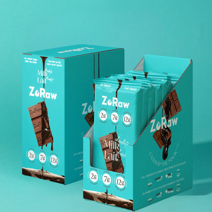 Milk Chocolate Bar With Protein : ZoRaw Chocolates